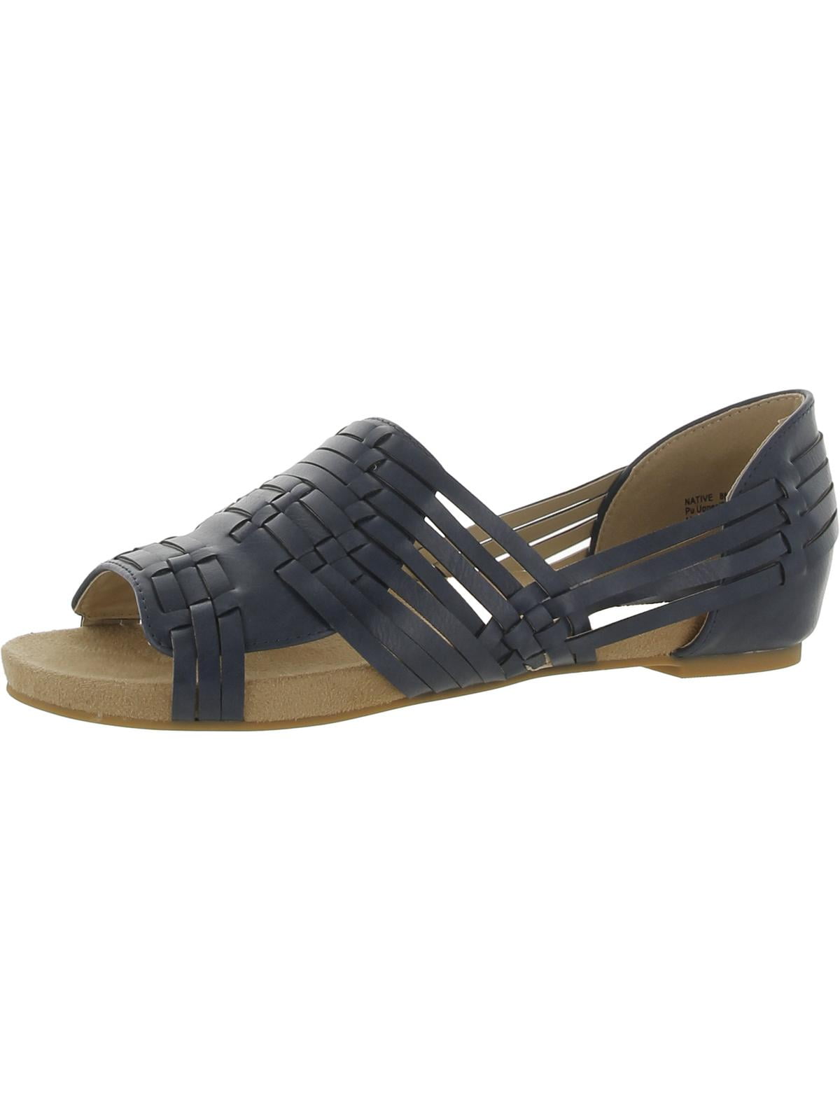 Bellini Womens Native Faux Leather Peep-Toe Huarache Sandals - Walmart.com