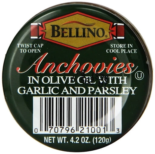 Bellino Garlic & Parsley Anchovies in Olive Oil 4.25 Oz - Walmart.com