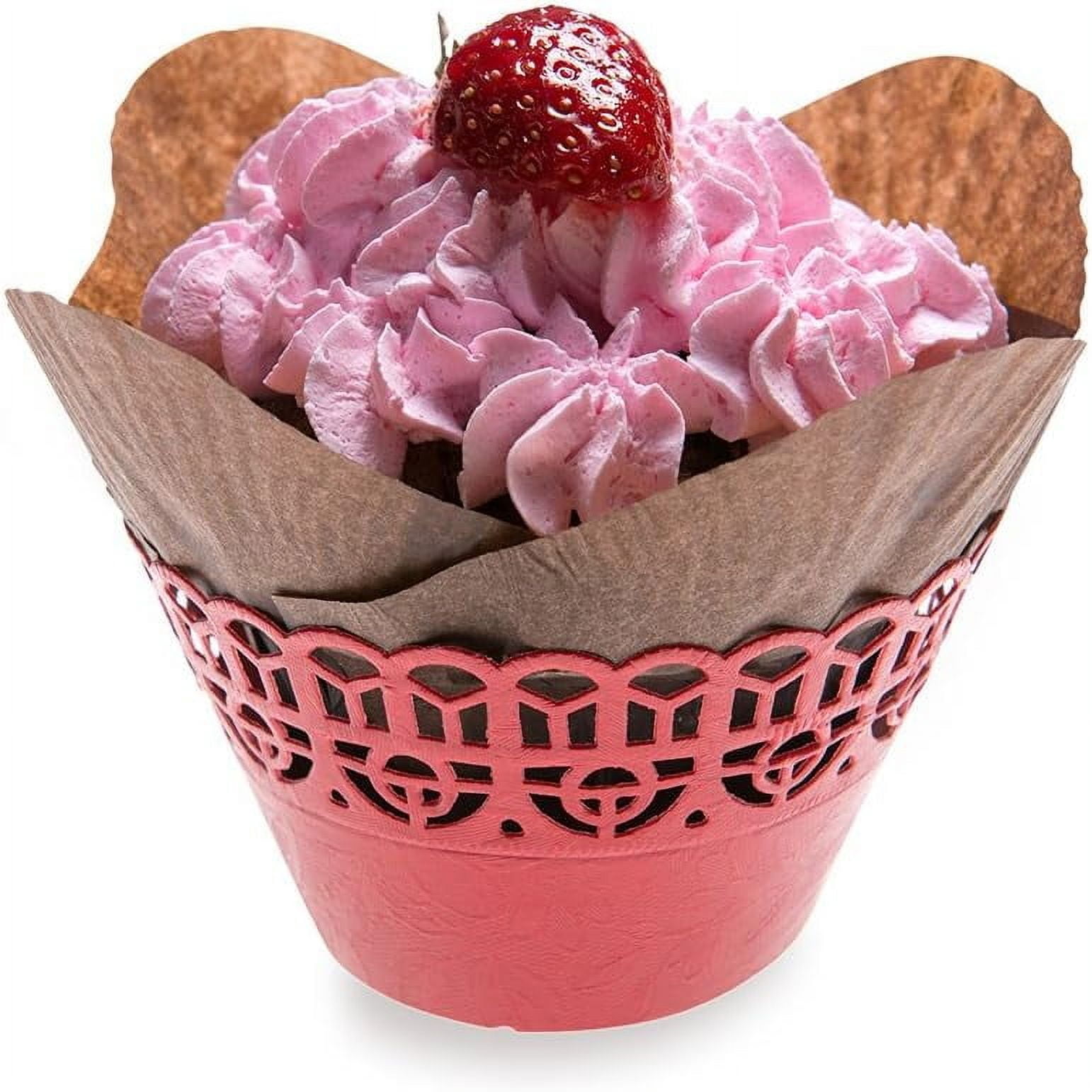 Bellissimo 2.1 Inch Cupcake Wraps 200 Lace Cutouts Lace Cupcake Liners ...