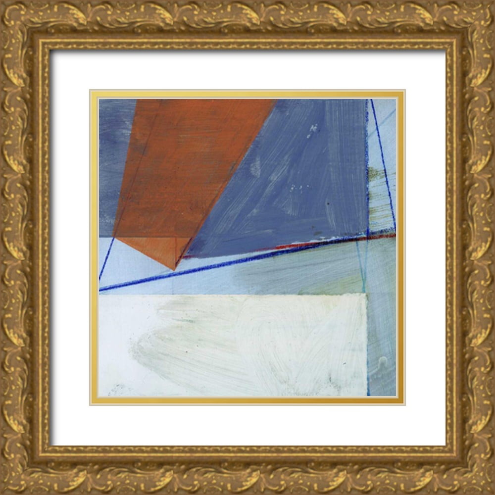 Bellissimo Art 26x26 Gold Ornate Wood Framed with Double Matting Museum ...