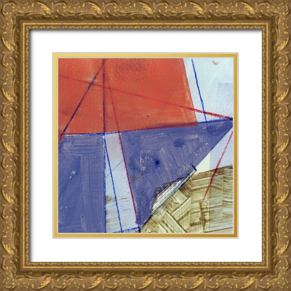 Bellissimo Art 26x26 Gold Ornate Wood Framed with Double Matting Museum ...