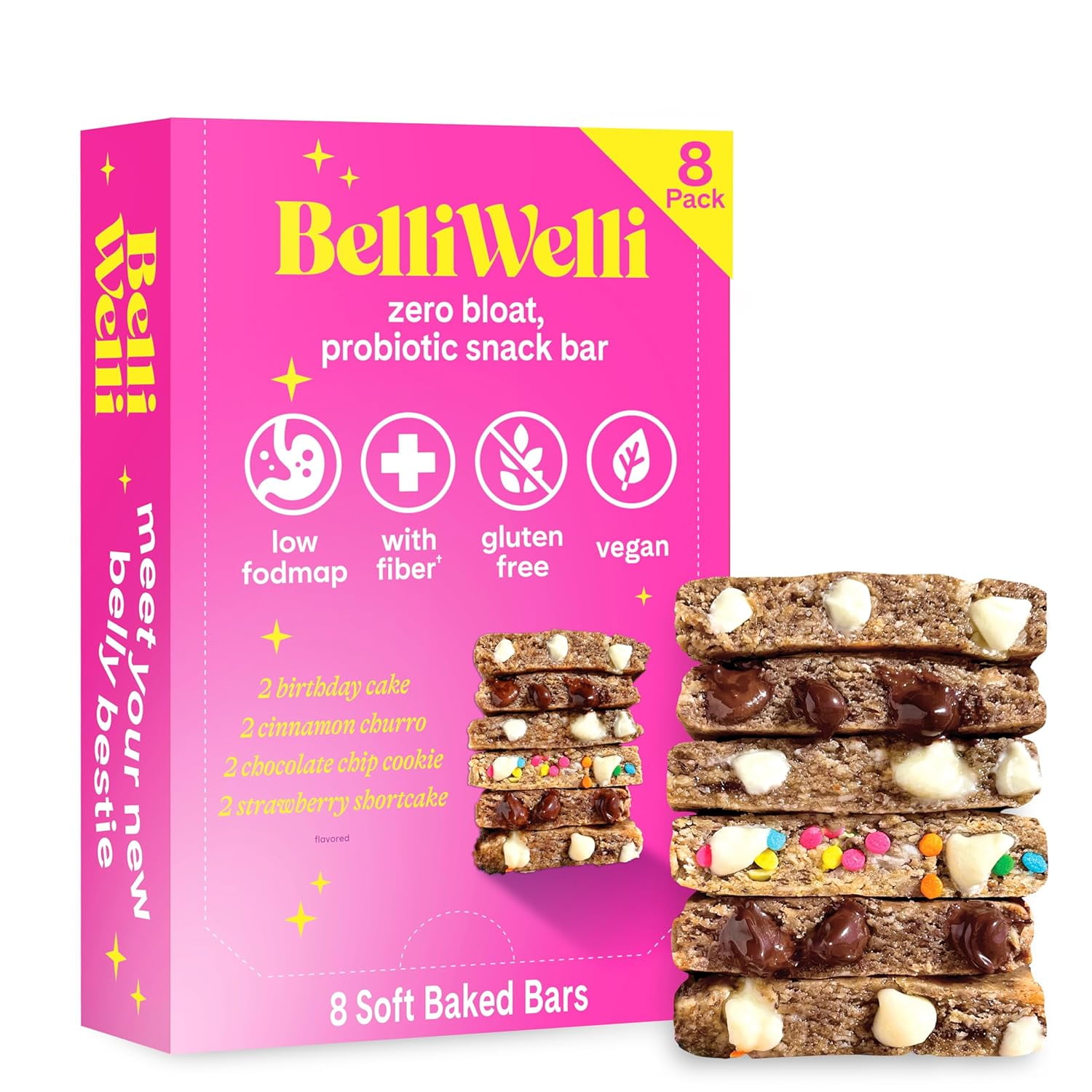 Belliwelli Soft Baked Probiotic Snack Bar | Gluten-Free, Dairy-Free, Vegan, & Low-FODMAP ...