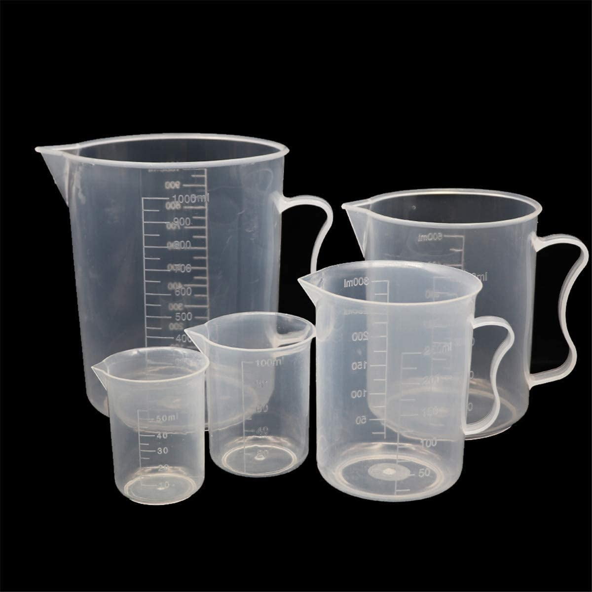 Bello 5pcs Plastic Measuring Jugs Set Graduated Measuring 50ml 100ml ...