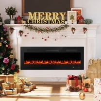36 Inch Electric Fireplace Inserts, Ultra Thin Tempered Glass Front ...