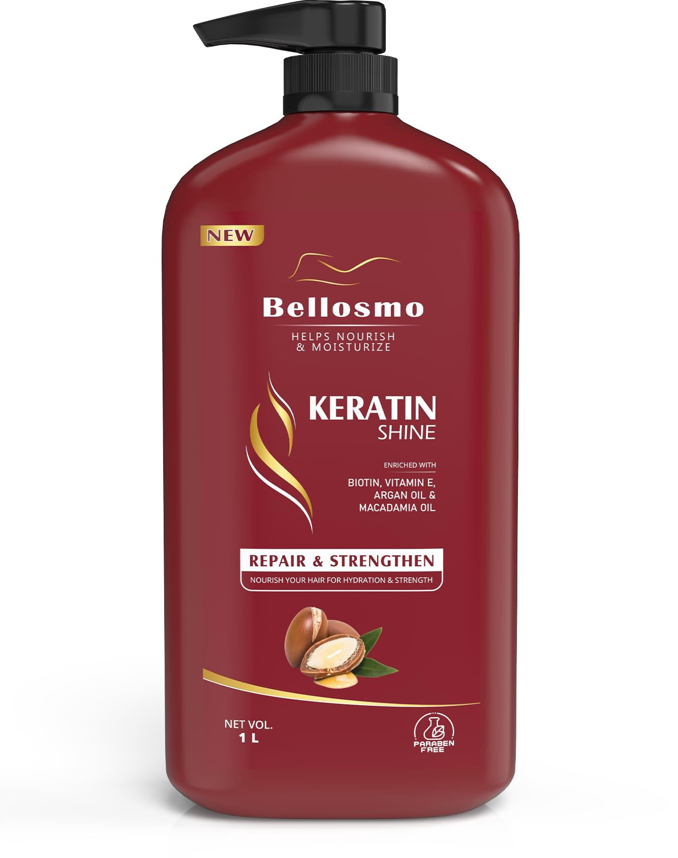 Bellosmo Professional Keratin Moisturizing Shampoo For Hydrating Color ...