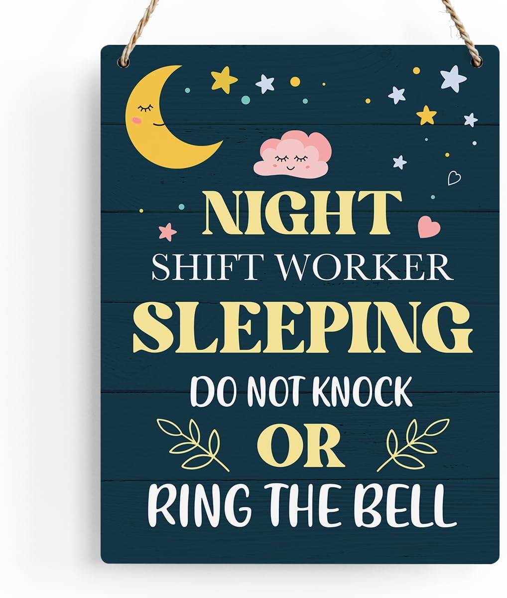 Bellowdeer Do Not Knock Or Ring Doorbell Wall Decor Sign Sleep Ring Do ...