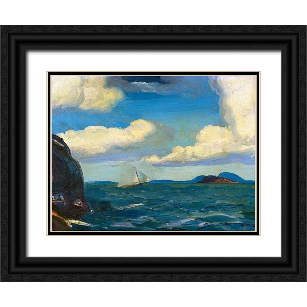 Bellows, George 18x15 Black Ornate Wood Framed with Double Matting ...