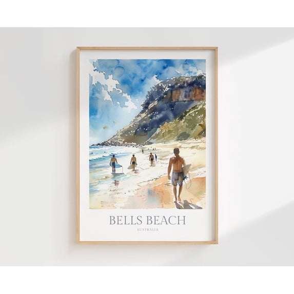 Bells Beach Australia Decor Surfing Poster Poster, Unframed Size 12x18 ...