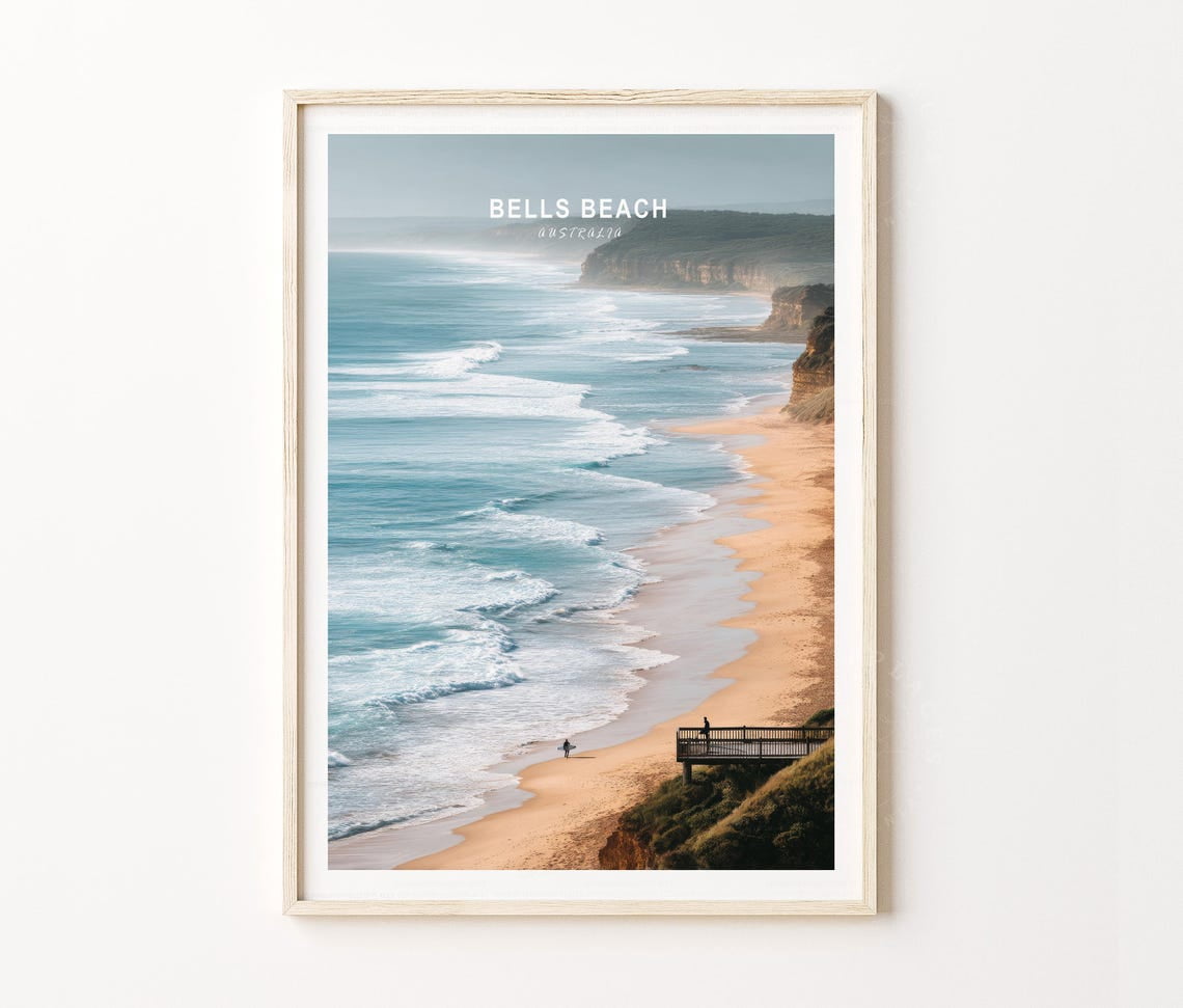 Bells Beach Australia Great Ocean Road Surf Cliff Wall Art Unframed ...