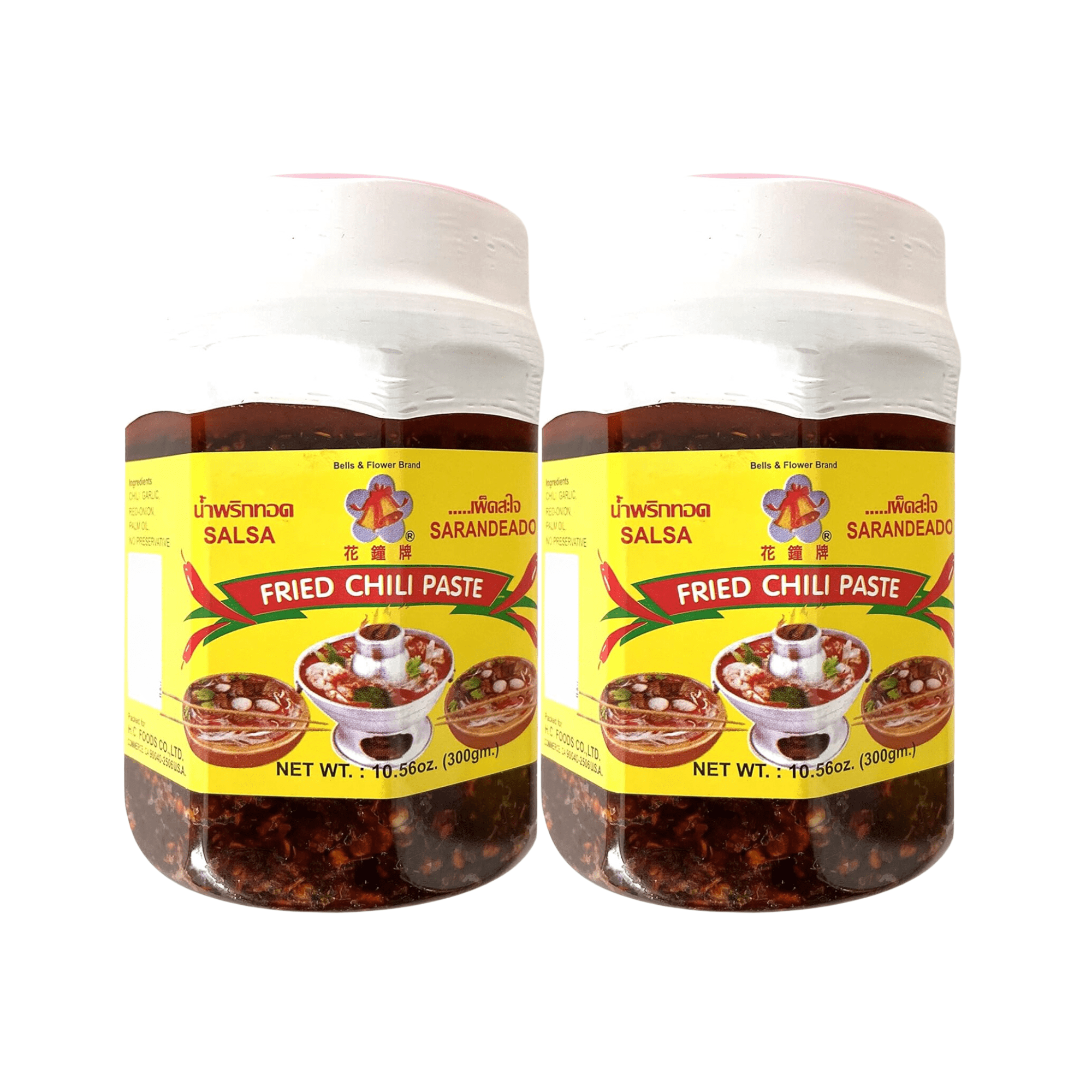 Bells & Flower Fried Chili Paste, Bold & Spicy Asian Condiment (10.56oz ...