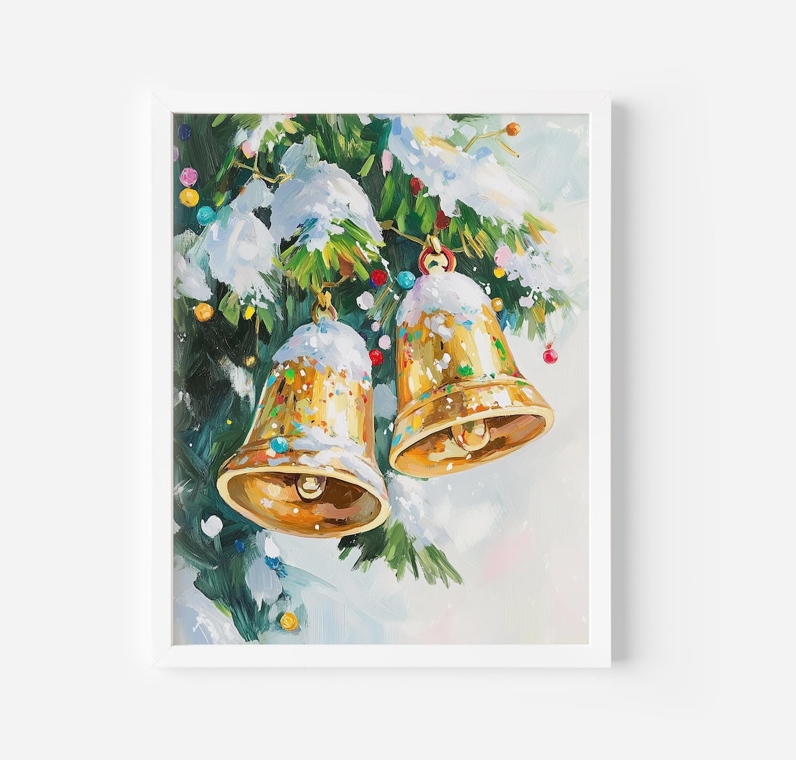Bells Poster FestiveWall Art Poster Decor For Living Room Bedroom ...
