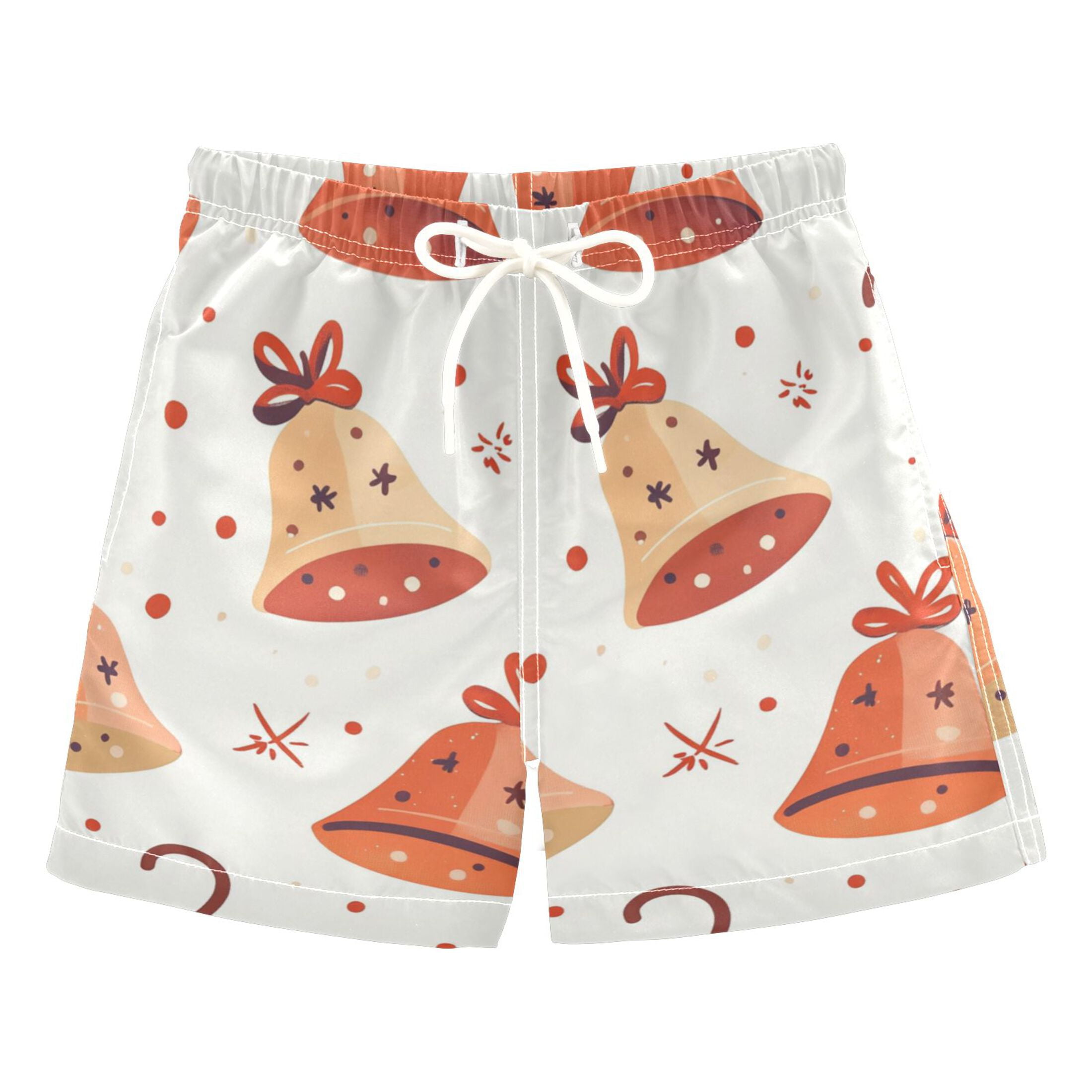 Bells with Bowknots Candy Canes Christmas Boys' Swim Trunks Board ...