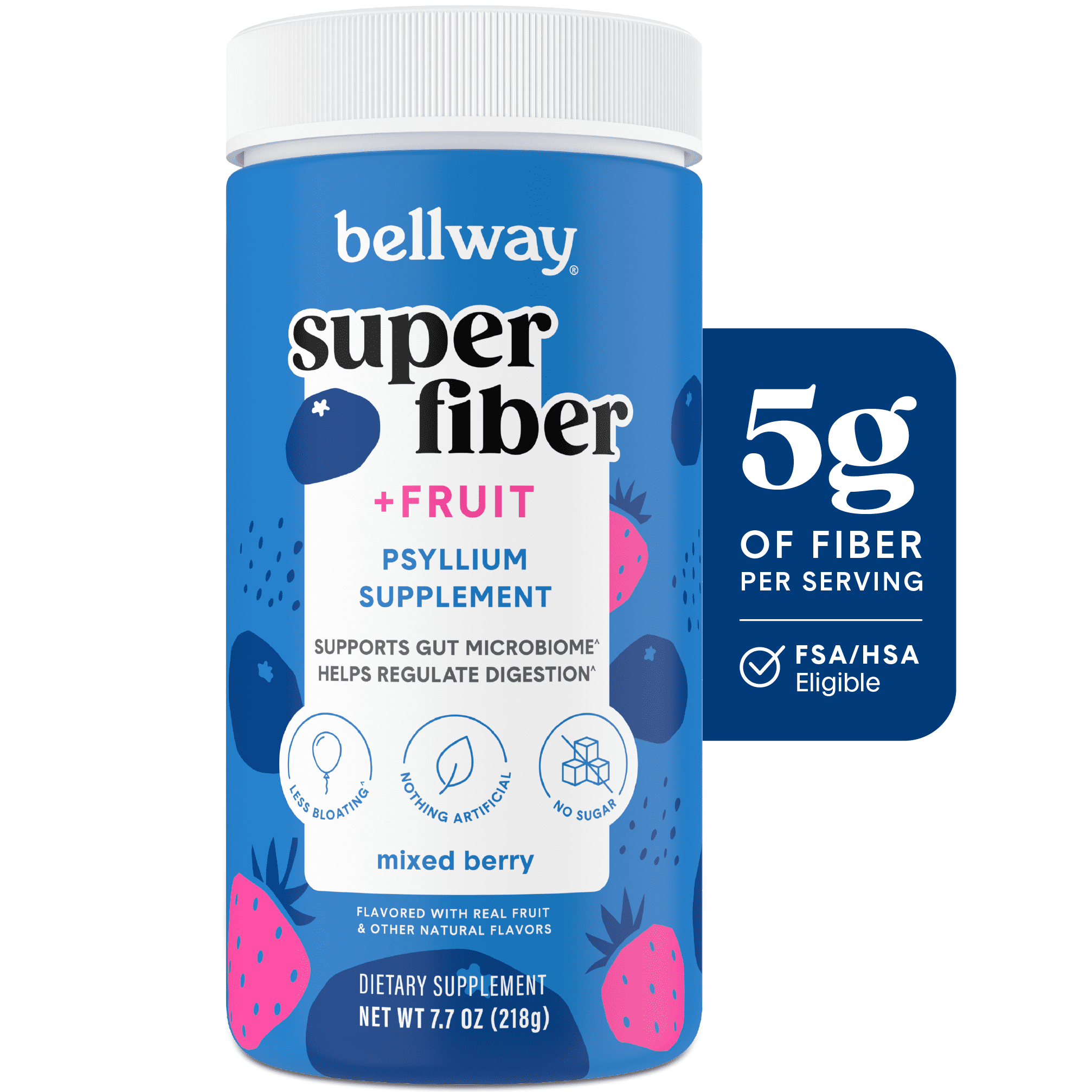 Bellway Super Fiber Fruit, Prebiotic Fiber Supplement Powder with ...
