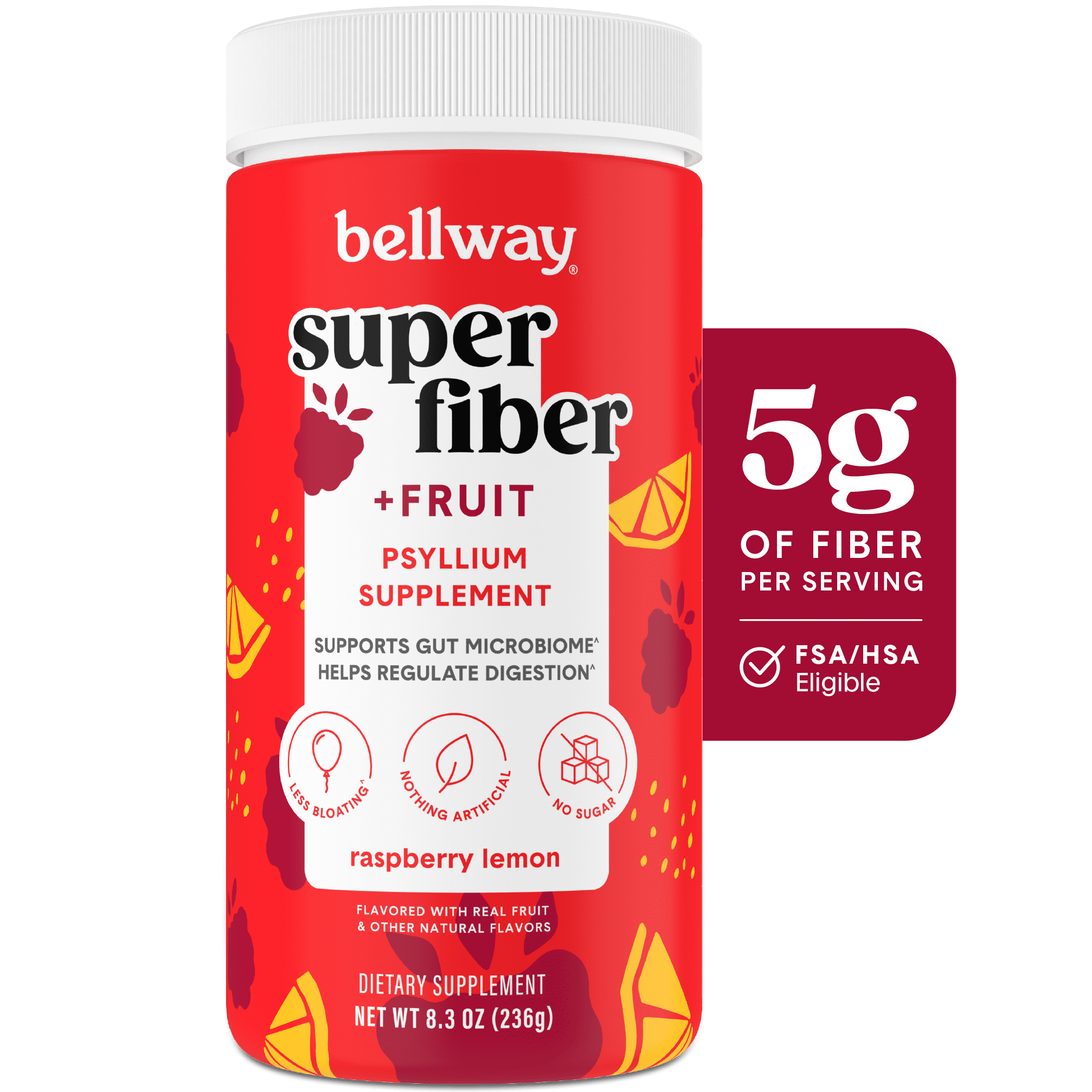 Bellway Super Fiber Fruit, Prebiotic Fiber Supplement Powder with ...