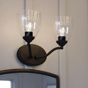 JONATHAN Y Spaulding Vintage 22" 3-Light Iron/Chevron Pattern Glass ...