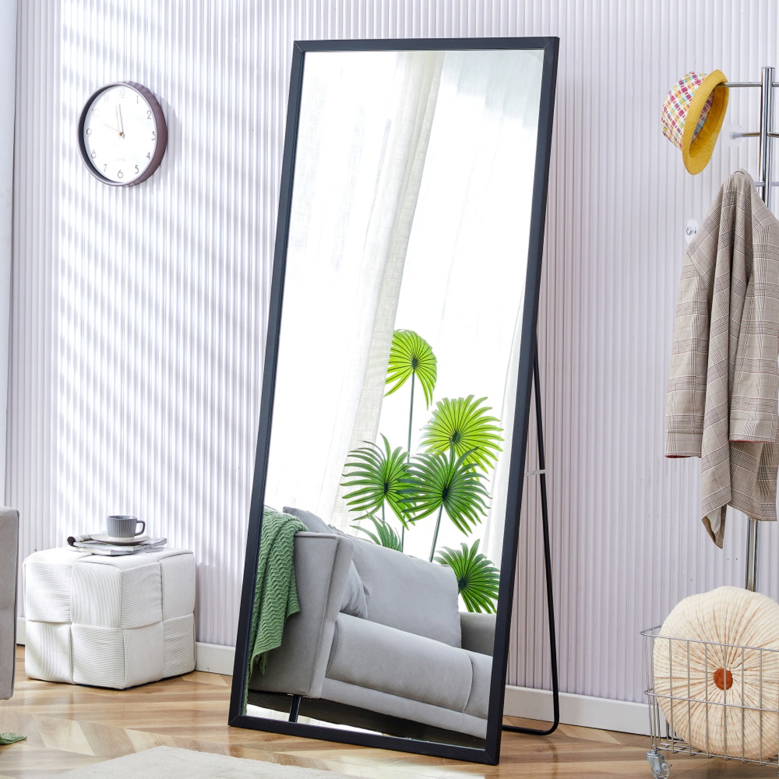 Belly 71x32 Inch Solid Wood Frame Full-length Mirror, Third-generation ...