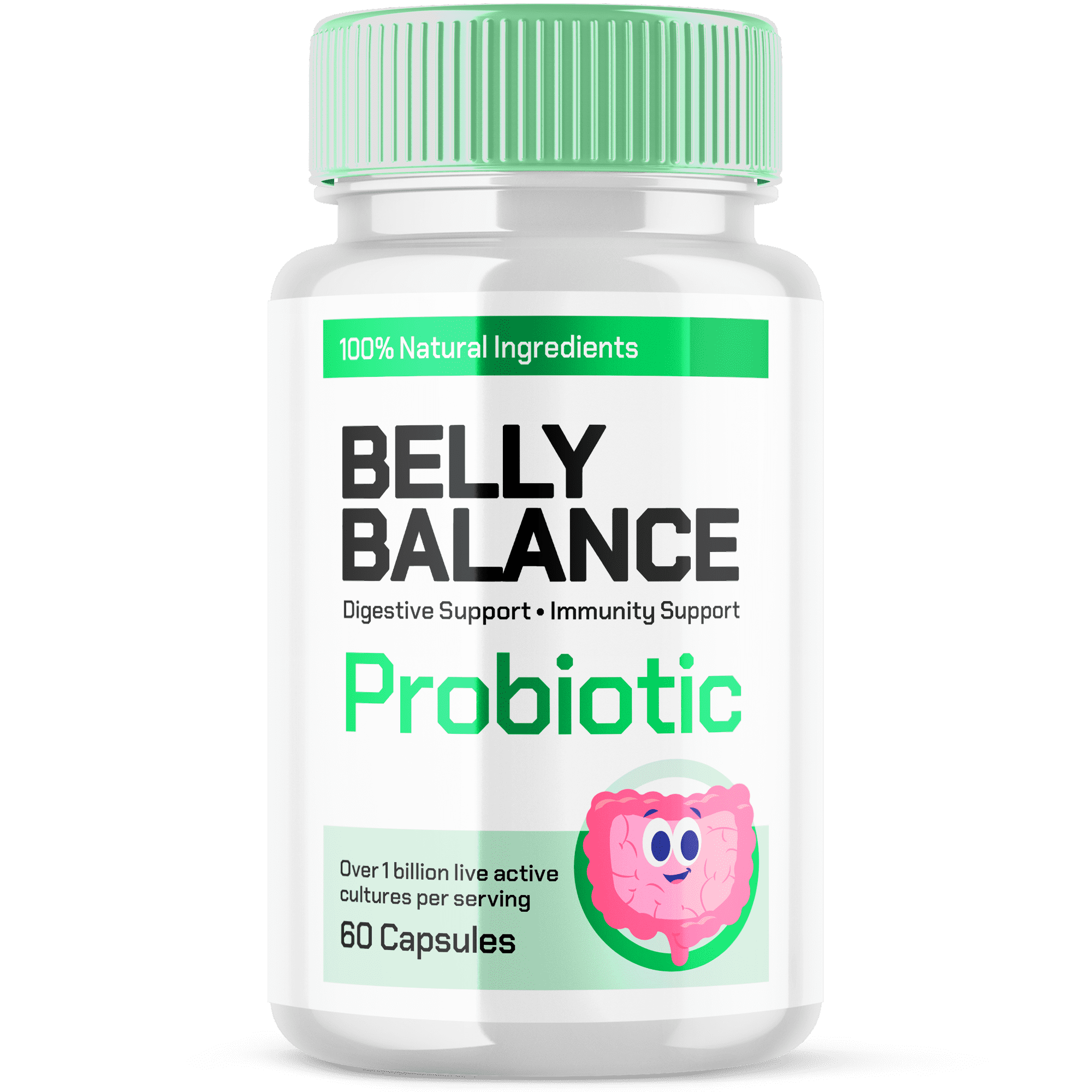Belly Balance Advanced Digestive Support Probiotics Natural Formula Gut ...