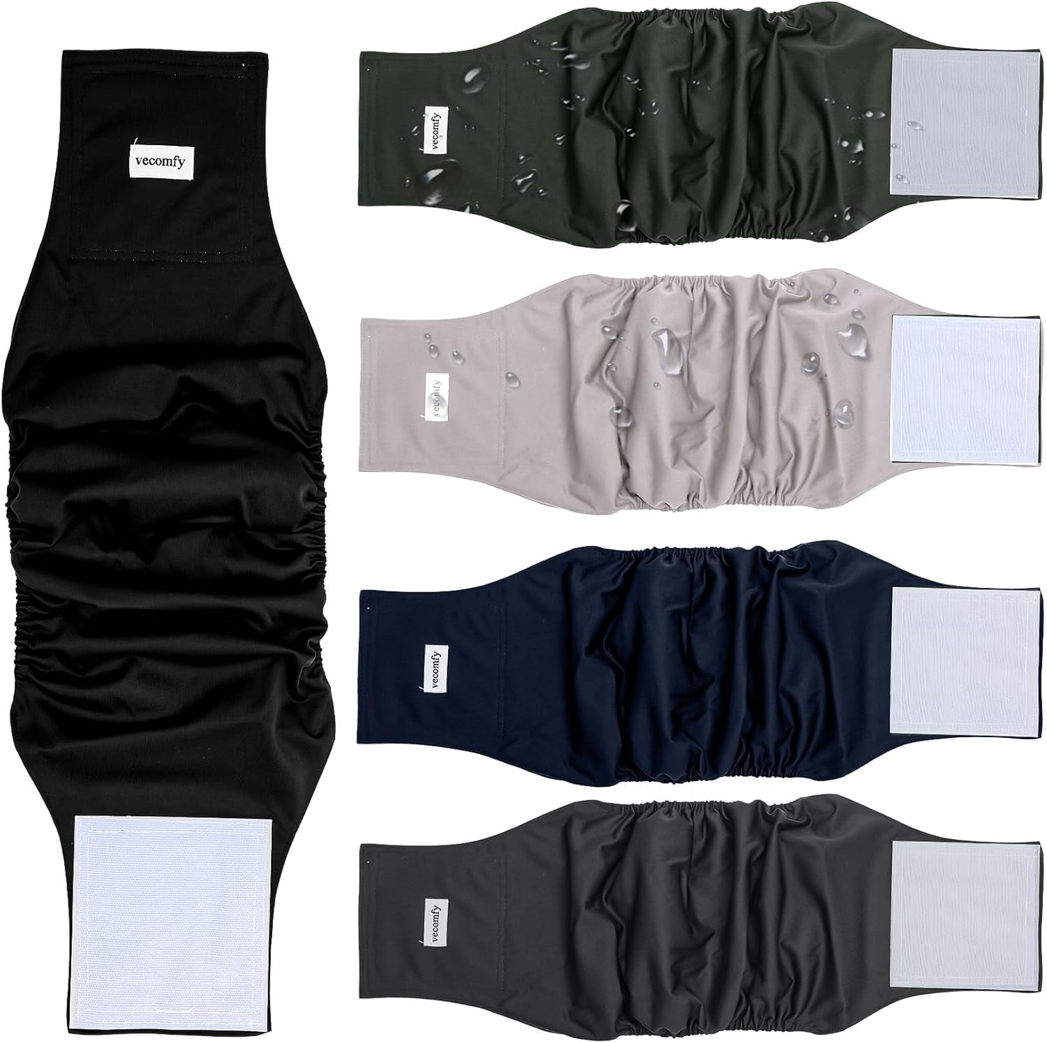 Belly Bands for Male Dogs Diapers(5 Pack),Premium Washable Reusable ...