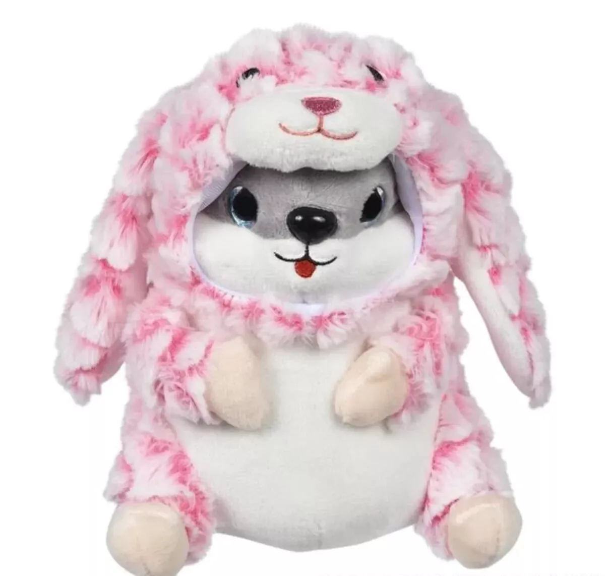 Belly Buddy Plush 10 inch tall Hamster in Pink Bunny Costume - Walmart.com
