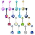 Belly Button Piercing Pregnancy Flexible Opal Ring Glue Belly Button Piercing Star Belly Button