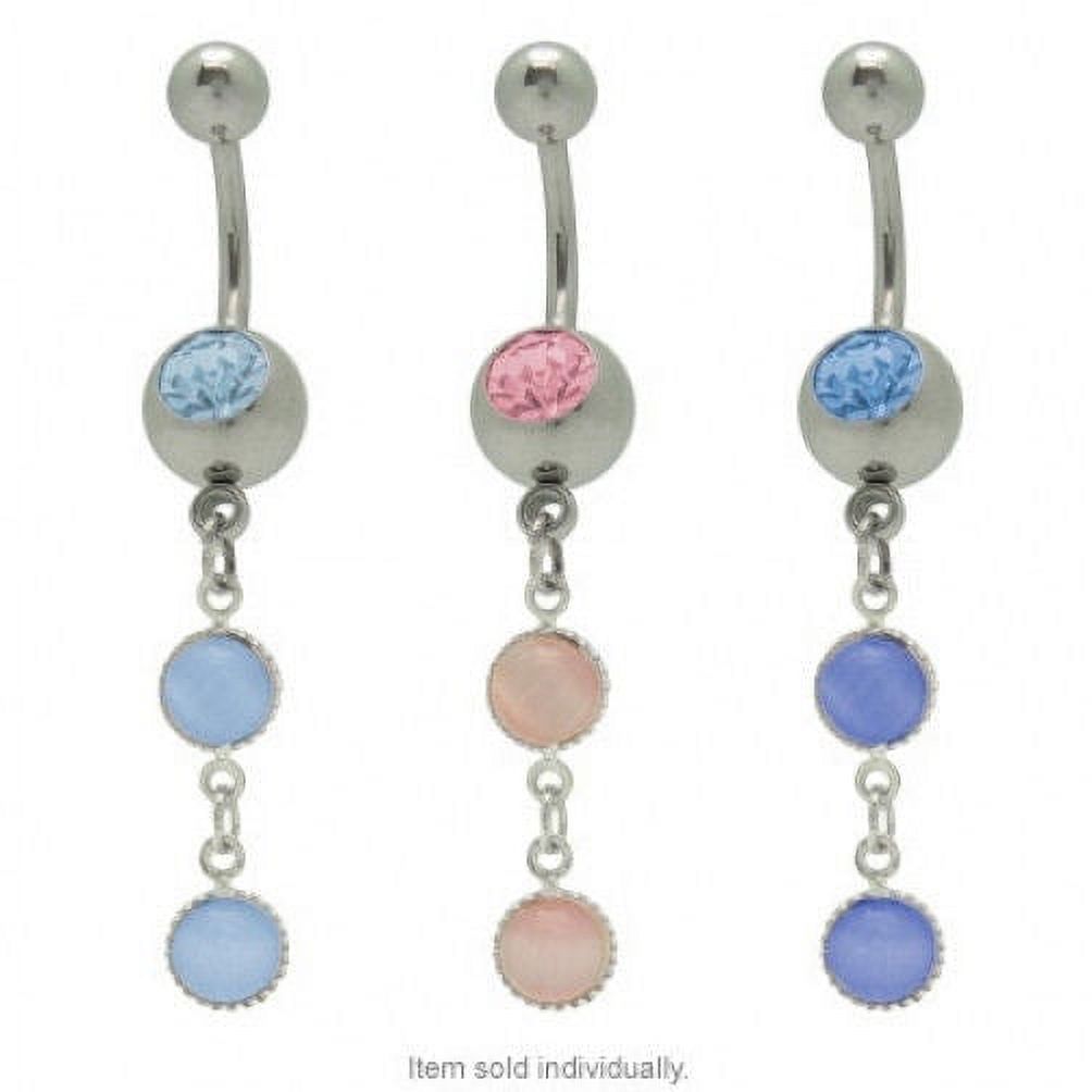 Belly Button Ring Dangle Double Circle - Walmart.com