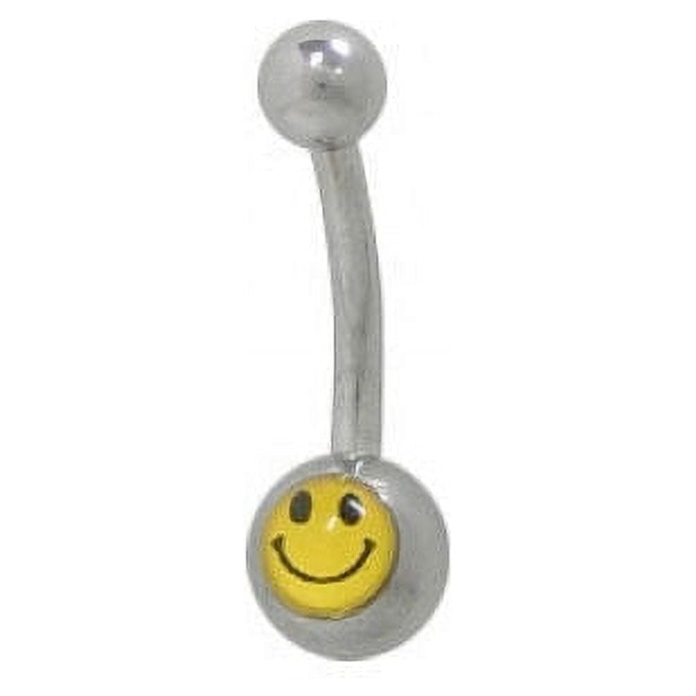 Belly Button Ring Smiley Face - Walmart.com