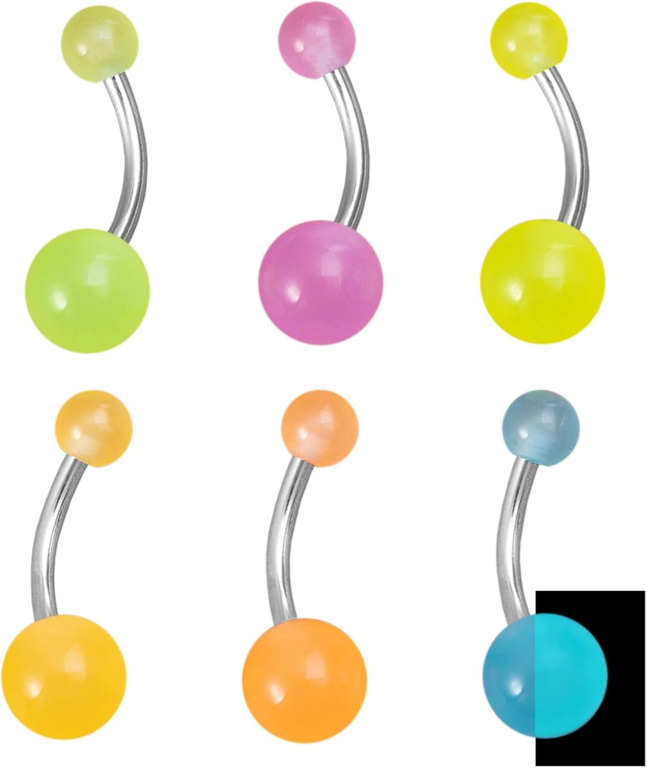 Belly Button Ring Surgical Steel Belly Rings Navel Rings Hypoallergenic ...