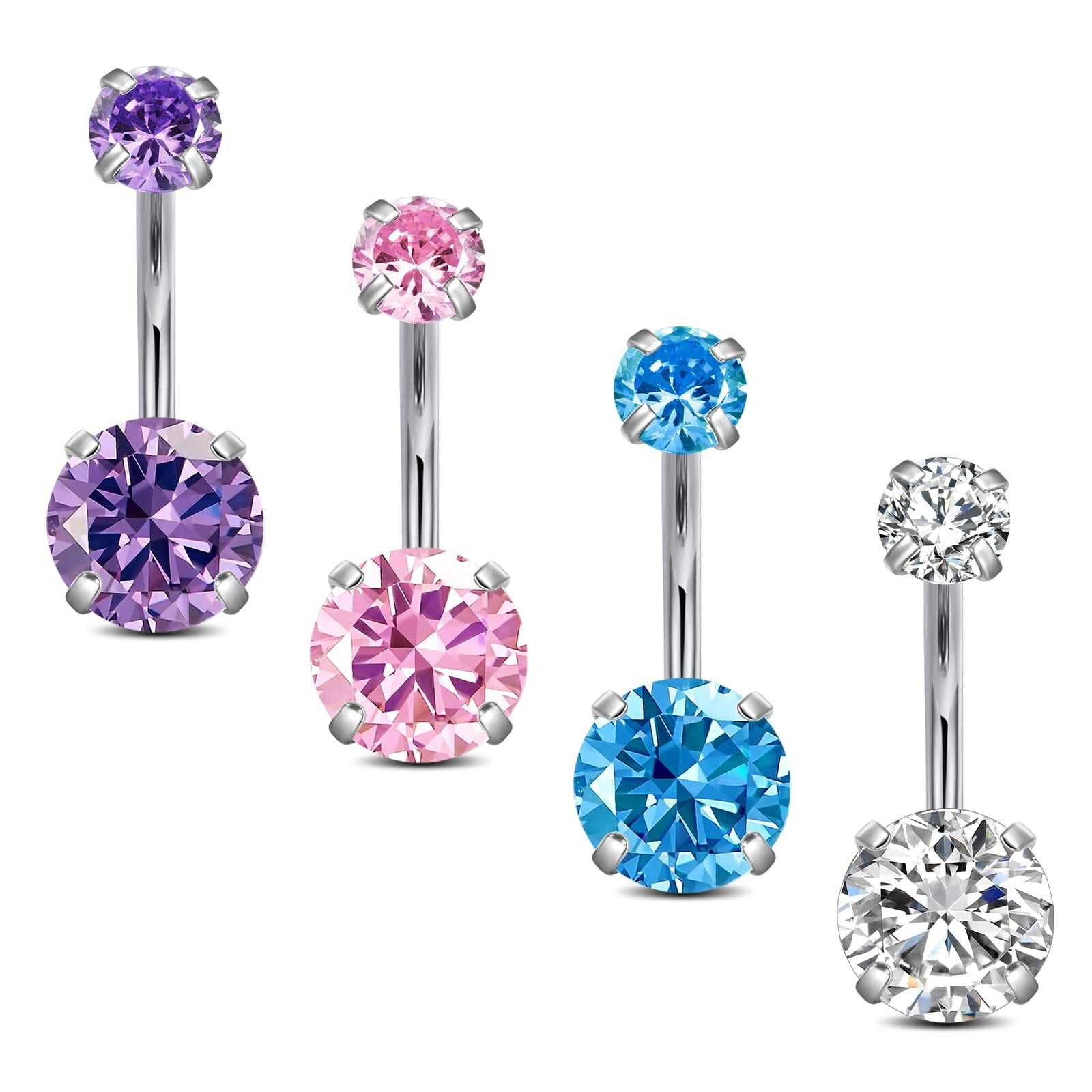 Belly Button Ring Surgical Steel Belly Rings for Women Gold Navel Rings ...