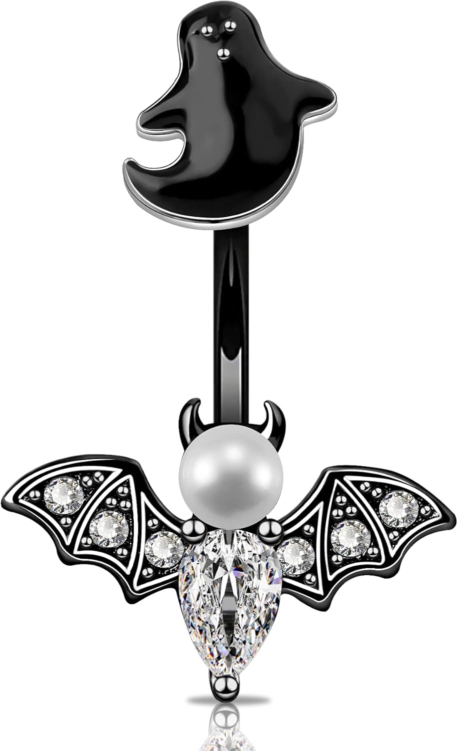 Belly Button Rings Bat Belly Rings 316L Stainless Steel Belly Piercing ...