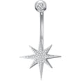 Belly Button Rings Stud 925 Sterling Silver Piercing Jewelry ...
