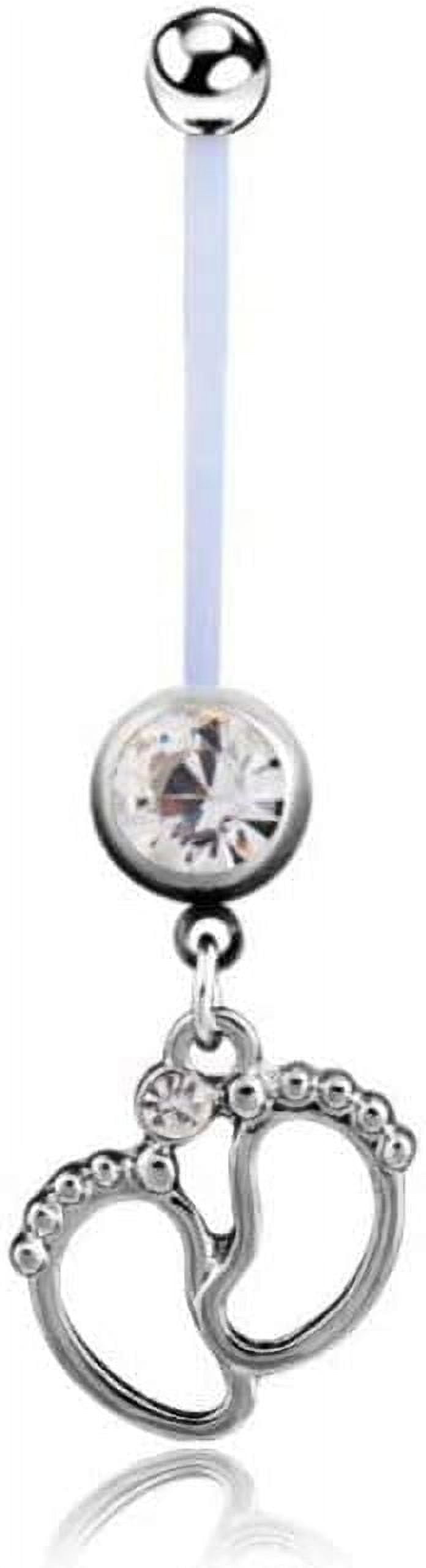 Belly Button Rings for Women Pregnant Flexible Belly Rings Maternity ...