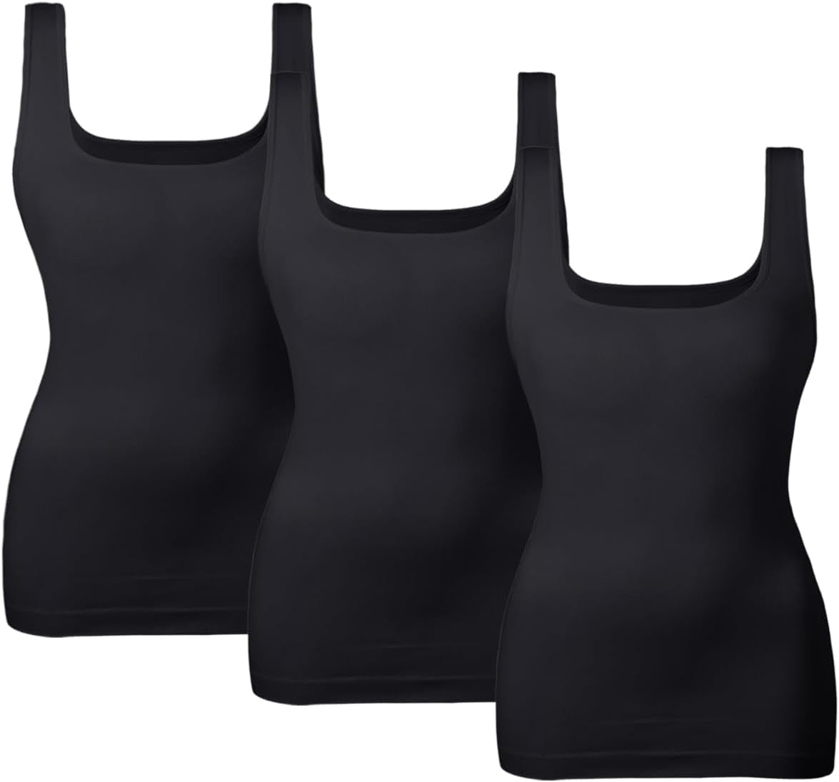 Belly Control Shaper Top Seamless Square Neck Compression Top Slimming ...