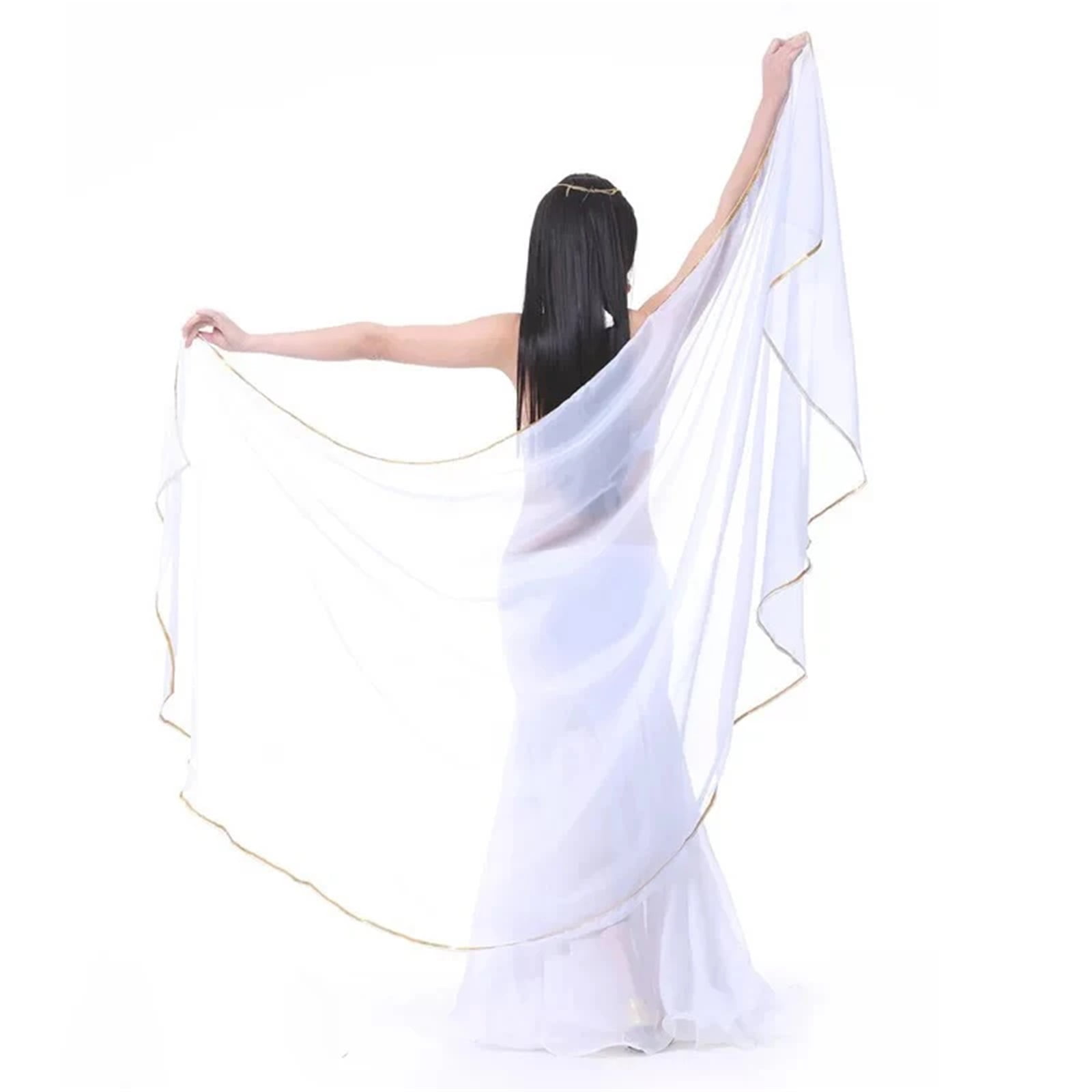 Belly Dance Accessories Women Veils Chiffon Scarf Light Shawl Veil Silk ...