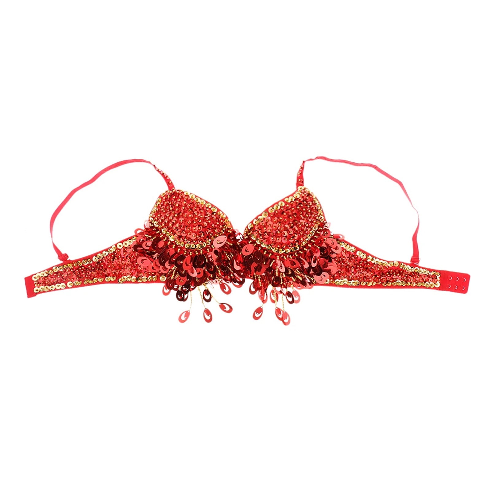 Belly Dance Bra Top Dancing Costume Tassels Dance Shiny Bra Belly Dance ...