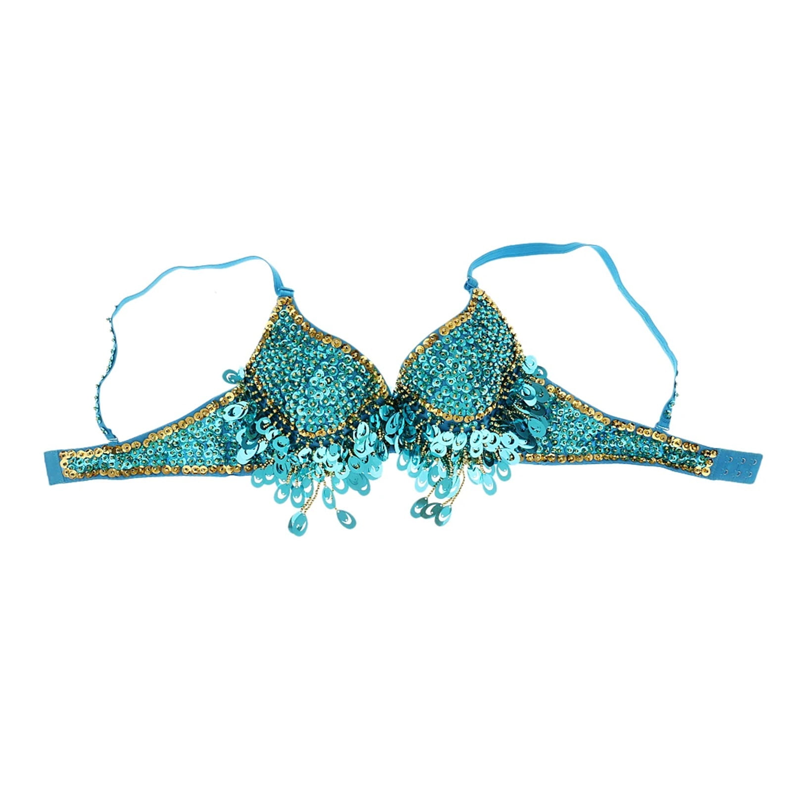 Belly Dance Bra Top Dancing Costume Tassels Dance Shiny Bra Belly Dance ...