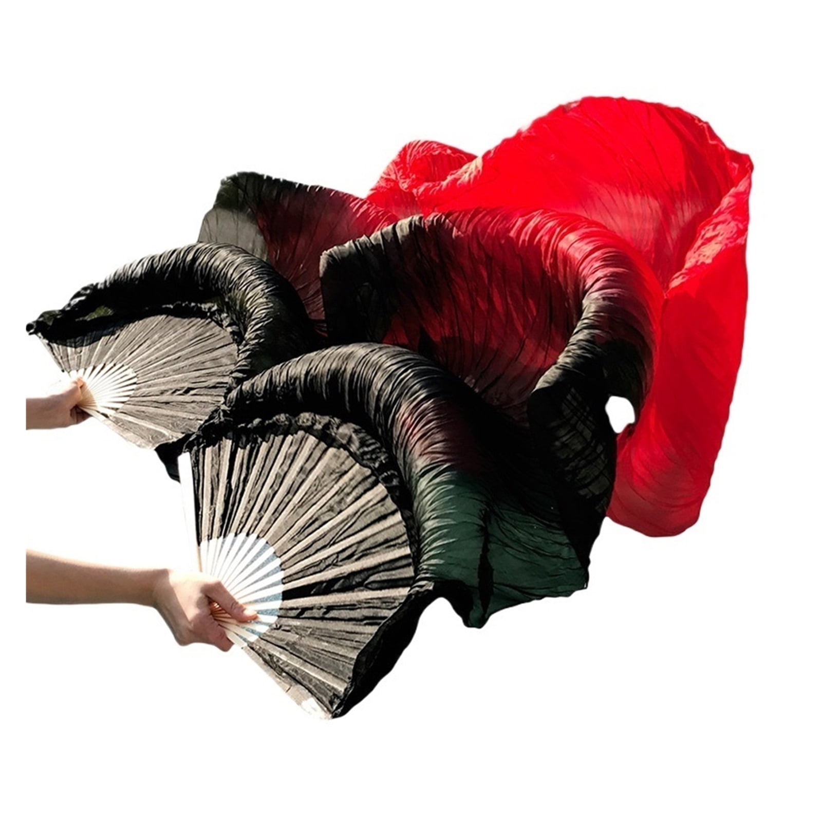 Belly Dance Fan 1 Pair Handmade Dyed Silk Dance Fans Real Silk ...