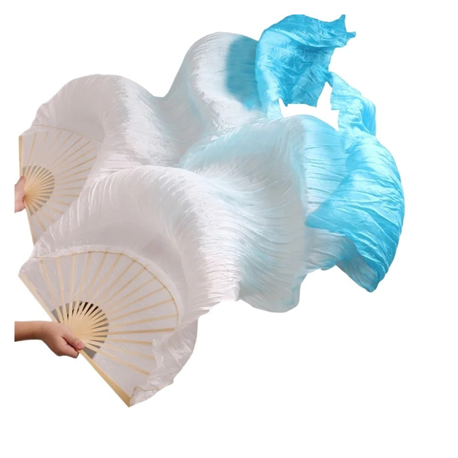 Belly Dance Fan 1 Pair Handmade Dyed Silk Dance Fans Real Silk ...