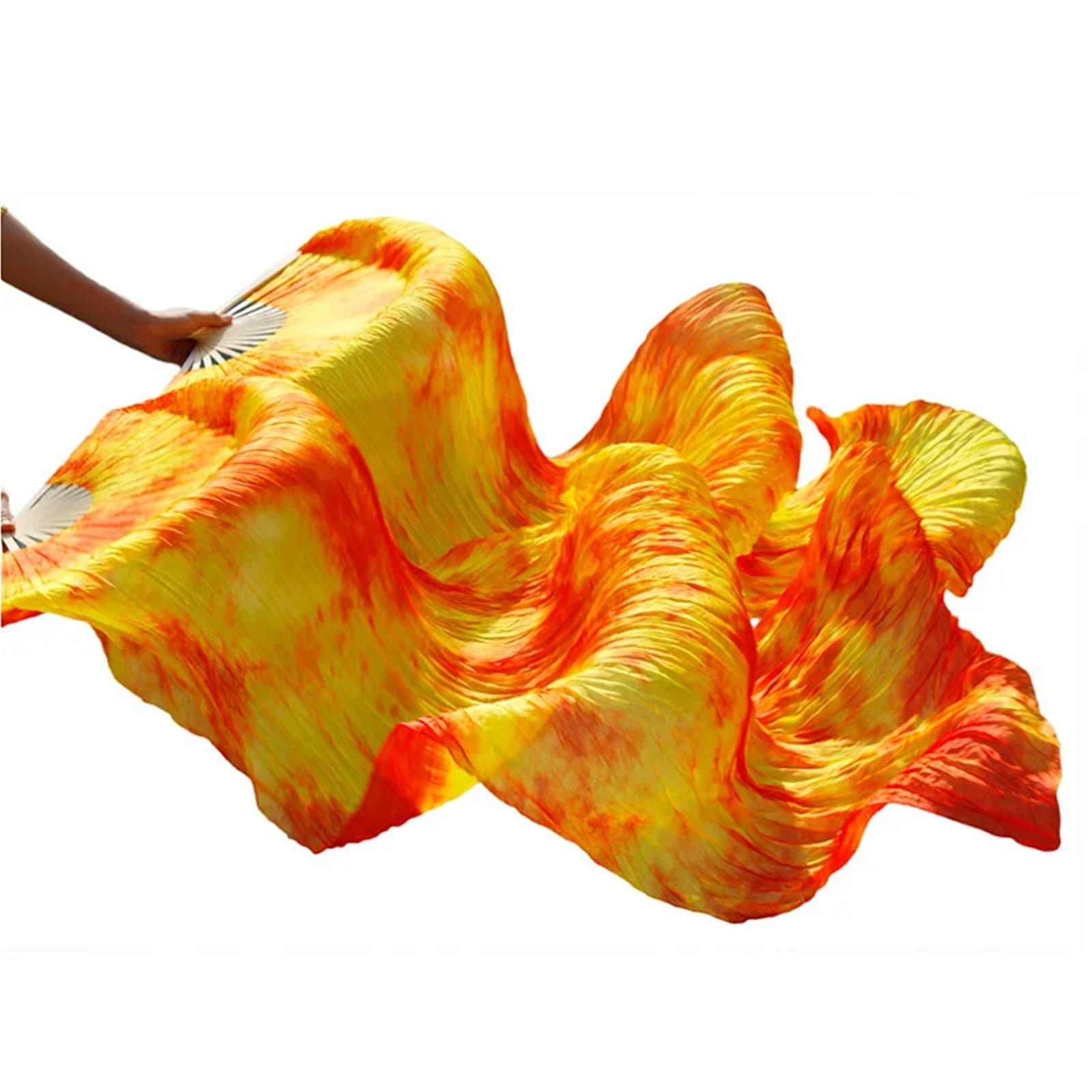 Belly Dance Fan 1 Pair Handmade Dyed Silk Dance Fans Real Silk ...