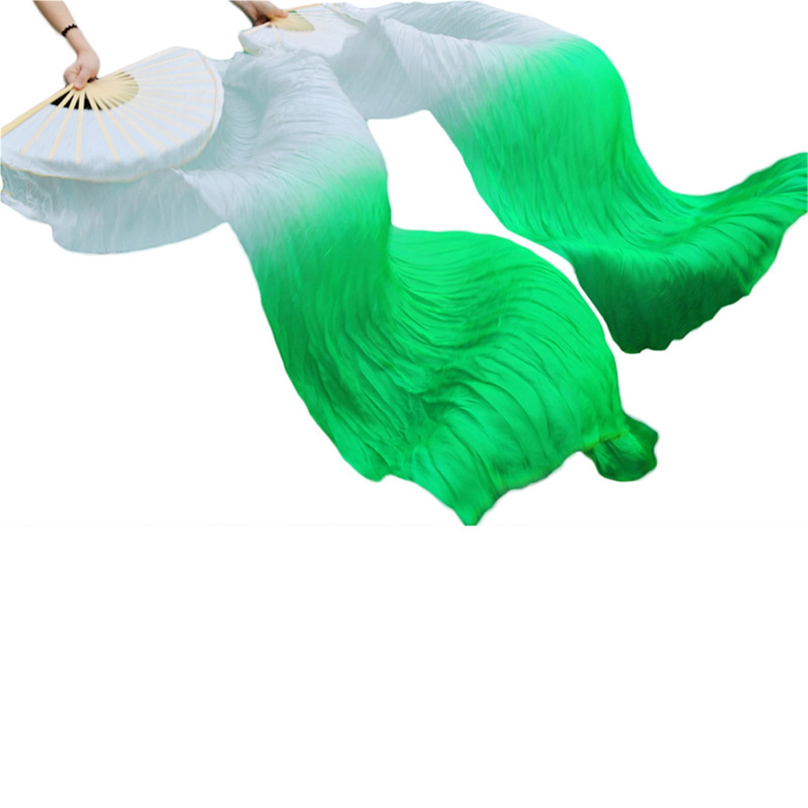Belly Dance Fan Artificial Silk Bamboo Fans, Long Folding Belly Dance ...