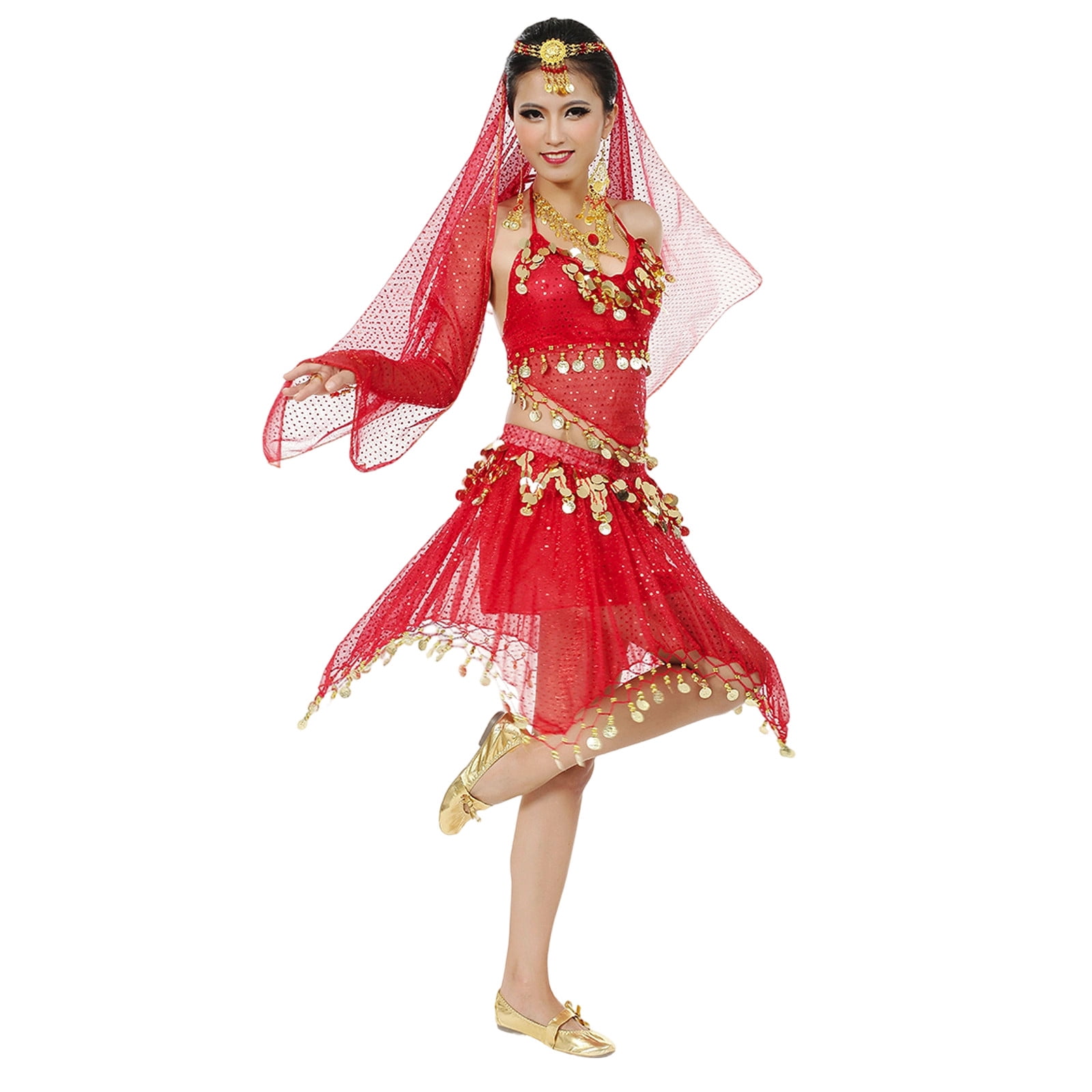 Belly Dance Highlight Short Skirt Set Indian Dance Annual Performance ...