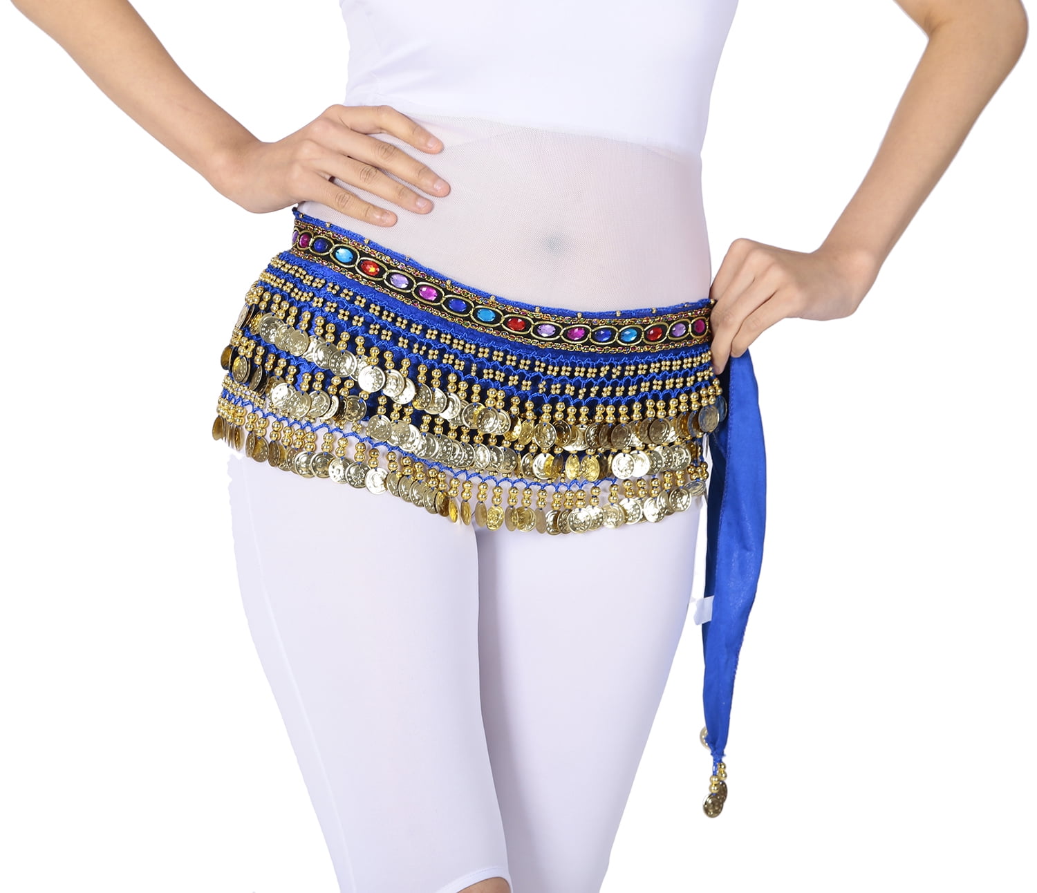 Belly Dance Hip Scarf Scarves Sash Coins Egyptian Cabaret Tribal Fusion ...