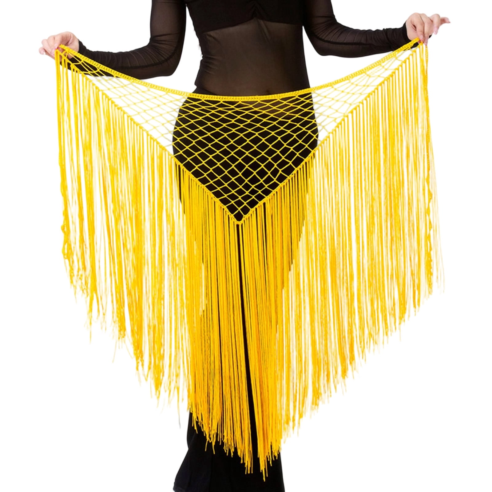 Belly Dance Hip Scarf with Hollow Tassels, Tribal Waist Chain Skirt for ...