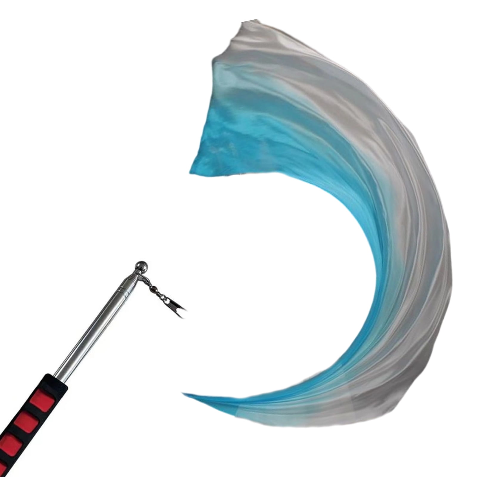 Belly Dance Silk Veil Poi Streamer Thrown Balls 1Pc Silk Veil Poi Chain ...