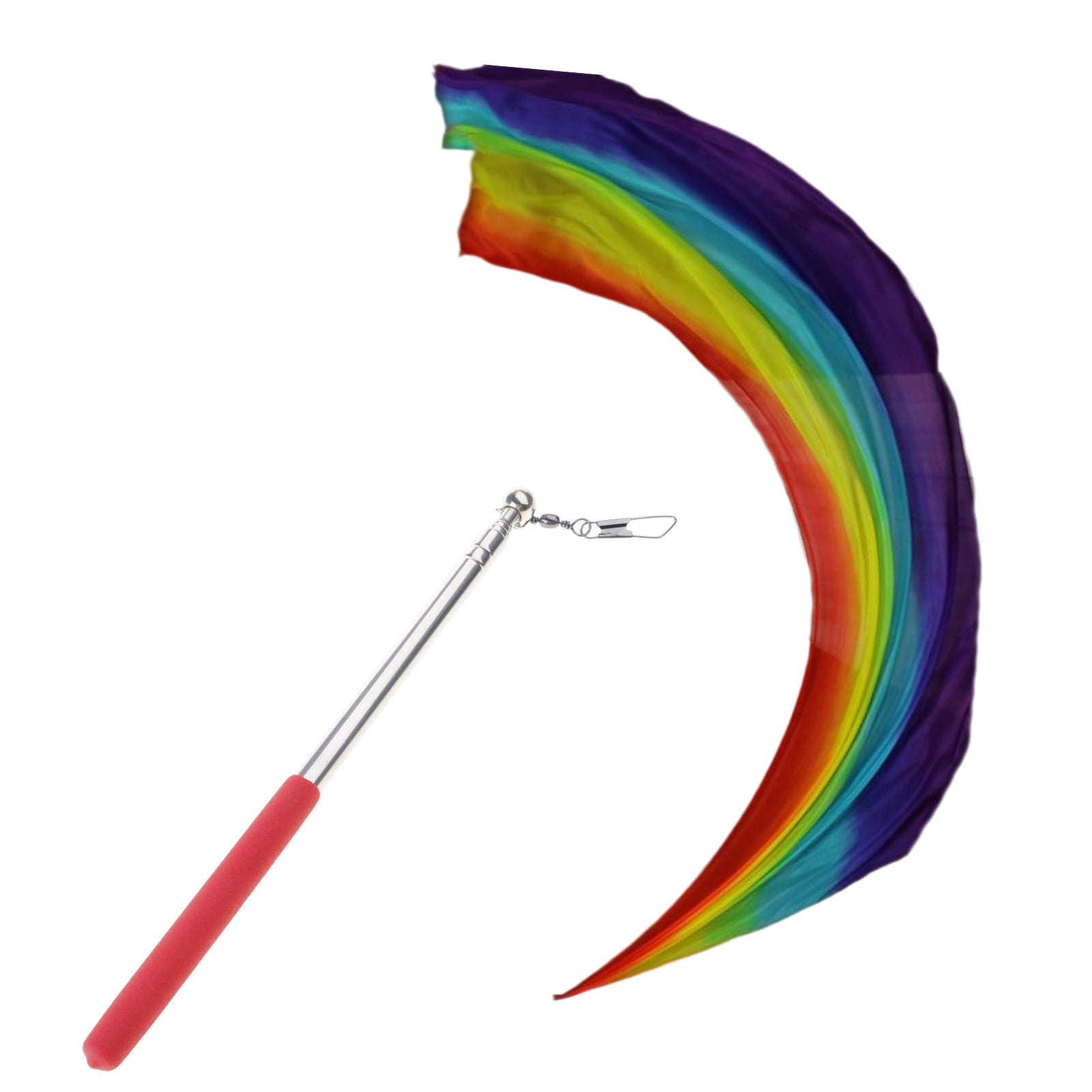 Belly Dance Silk Veil with Poi Chain Play Silk Scarf Silk Veil Poi ...