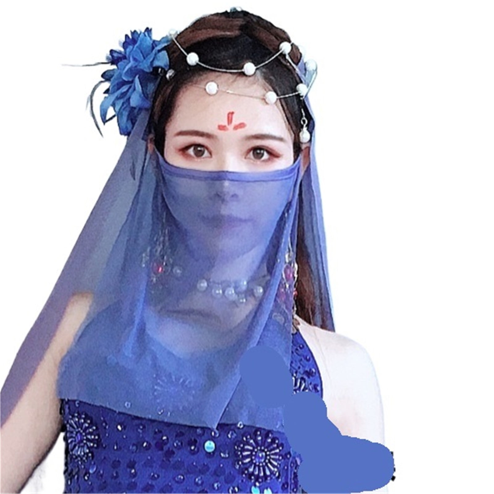 Belly Dance Veil Mask Stage Veil Dance Classical Dance Veil Performance ...