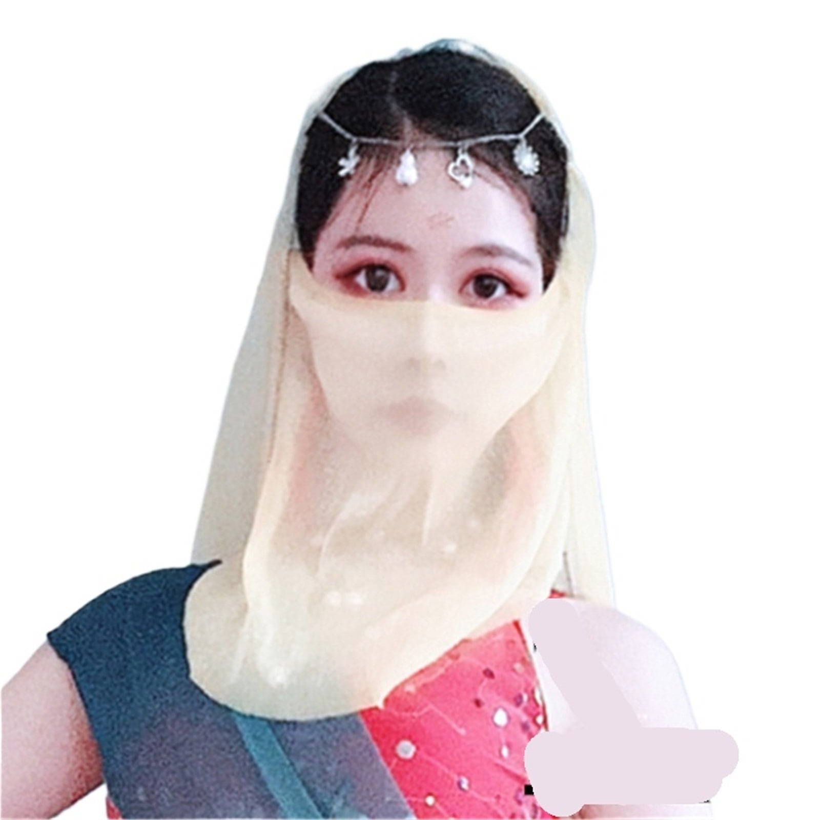 Belly Dance Veil Mask Stage Veil Dance Classical Dance Veil Performance ...