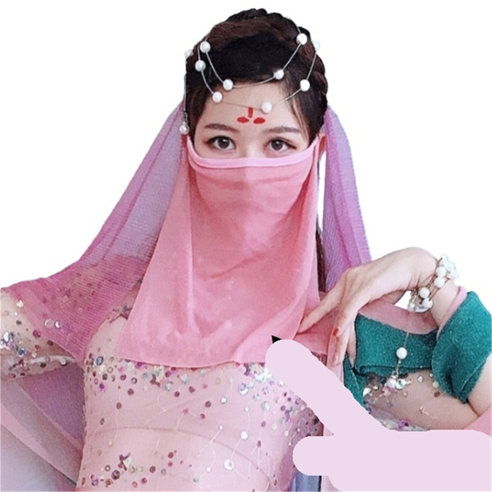 Belly Dance Veil Mask Stage Veil Dance Classical Dance Veil Performance ...