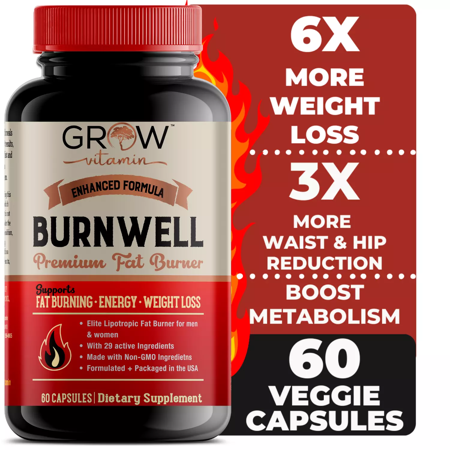 Belly Fat Burner - Natural Weight Loss Pills for Stomach Fat - for Men ...