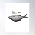 Belly Up Funny Fish Poster Wall Art Modern Wall Decor For Living Room ...