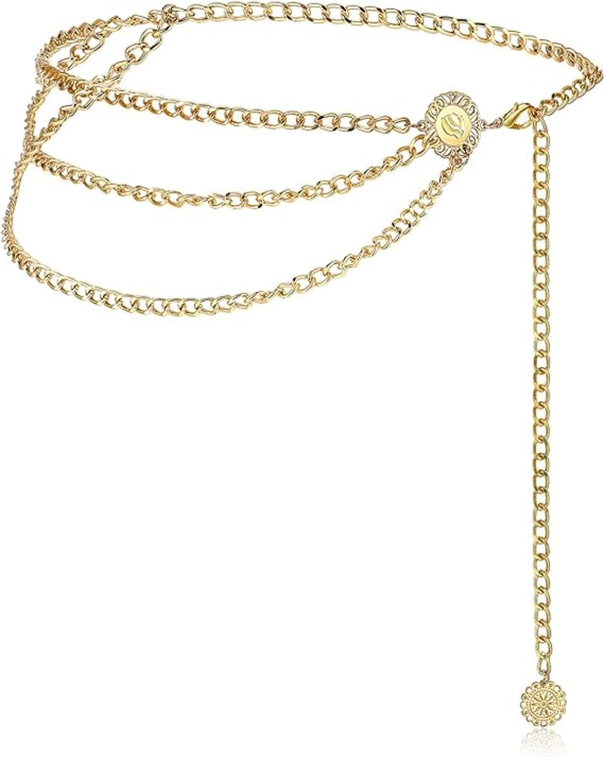 Belly Waist Chain Multi Layer Metal Waist Chain Body Summer Beach Chain ...
